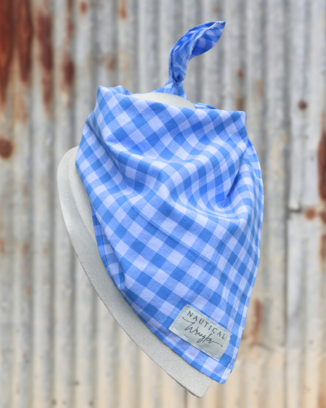 Light Blue Gingham Wild Rag Nautical Wrangler